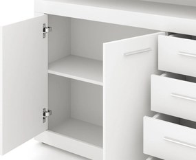 Komoda Luna 190 cm bílá