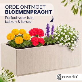 Květináč Ethica křídově bílý plast 80x36x36cm