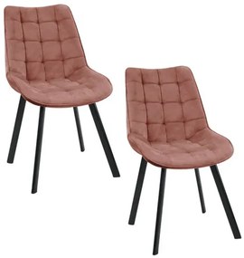 Set 2 ks jídelních židlí SJ.22, růžová