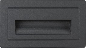 P 94383 Venkovní vestavné svítidlo do zdi Long LED černá IP44 4W 230V teplá bílá 103x58mm - PAULMANN