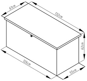 PENTA Zahradní box G21 Denver 400 L, plechový Barva: Šedá