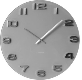 Nástěnné hodiny Vintage kulaté šedé
