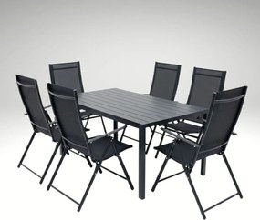 Vikio Zahradní set 140x80 pro 6 osob V136-140 černá
