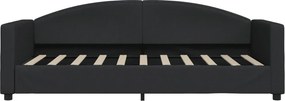 Válenda s přistýlkou černá 90 x 190 cm textil 3197200