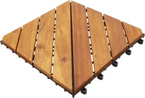 vidaXL Terasové dlaždice 20 ks 30 x 30 cm masivní akáciové dřevo [3114666] Barva: Hnědá