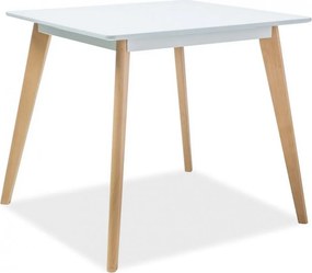 Casarredo - Komfort nábytek Jídelní stůl DECLAN II 80x80, bílá/buk