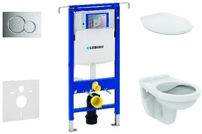 Geberit Duofix - Set předstěnové instalace, klozet Alpha se sedátkem, tlačítko Sigma01, lesklý chrom 111.355.00.5 NR2