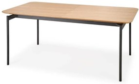 Rozkládací jídelní stůl SMART (přírodní dub, nohy černé)