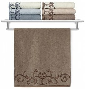 Veba Ručník a osuška Terry Barocco 500g/m2  Osuška Terry Barocco II. šedomodrá 70x140 cm