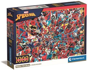 Clementoni - Puzzle 1000 Impossible Spider-Man - Compact