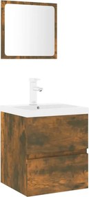 Koupelnová sestava kouřový dub kompozitní dřevo 3152864