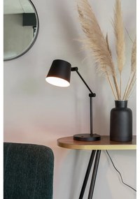 Černá stolní lampa s kovovým stínidlem (výška 60 cm) Hajo – White Label