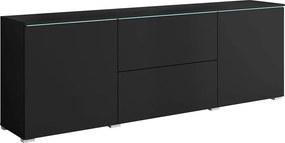 XXXLutz NÍZKÁ KOMODA, černá, 180/61,8/34,5 cm P & B - Online Only TV příslušenství - 002778000216