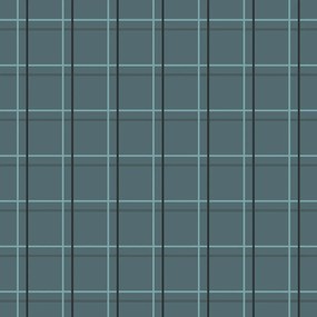 Tyrkysová geometrická vliesová tapeta, tartan 6505-1, Batabasta, ICH Wallcoverings