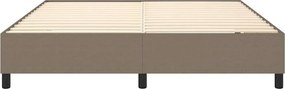 Rám postele s boxspringem taupe 180 x 200 cm textil 3120882