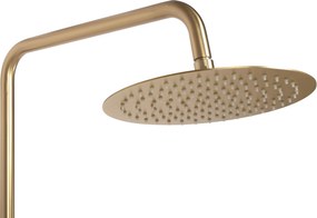 Rea Vincent, sprchový set s termostatickou baterií a dešťovou hlavicí 25cm, zlatá matná, REA-P6602