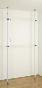 Závěsný teleskopický kovový stojan na oděvy Herkules Basic, 75 -120x11x165-300 cm, WENKO