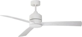 NV 9952355 Stropní ventilátor AXEL bílý hliník a listy dub - NOVA LUCE