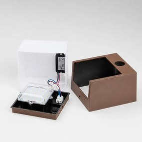 Brilagi-LED Venkovní nástěnné svítidlo se senzorem TERNI LED/12W/230V hnědá IP44
