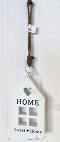 Bílý dřevěný domeček Home na zavěšení RY0119