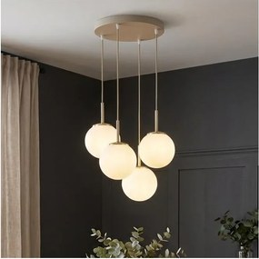 Brilagi - Lustr na lanku MILO ECRU 4xE27/60W/230V béžová/zlatá