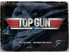Plechová cedule Top Gun - The Need for Speed - Tomcat, ( x  cm)