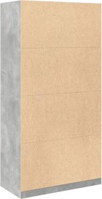 Šatní skříň betonově šedá 100 x 50 x 200 cm dřevotříska 3307768