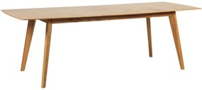 Přírodní dubový jídelní stůl Rowico Seirez, 190-235 cm