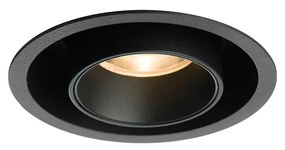 LED2 2252643 Hide, černá nastavitelná bodovka, 10/20W 4000K, prům. 10cm
