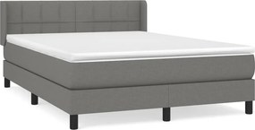 Box spring postel s matrací tmavě šedá 140x200 cm textil 3129714