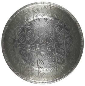 IB LAURSEN Kovový tácek Leaf Pattern Silver, stříbrná barva, kov