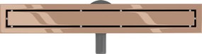 Mexen Flat 360° M13 sprchový žlab 2v1, 50 cm, růžové zlato, 1610050-40