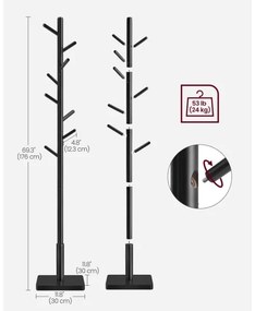 Stojanový věšák LINEA černá