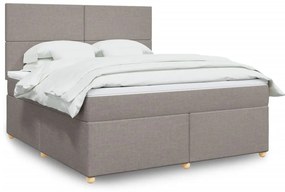 Box spring postel s matrací taupe 180x200 cm textil 3293656