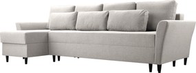 Rohová rozkládací sedací souprava do L REGO, 281 cm, s úložným prostorem Roh pohovky: Levý roh, Barva látky: Popelavá (Kenya Popiel)