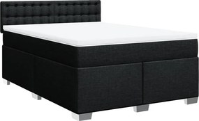 Box spring postel s matrací černá 140 x 190 cm textil 3285899