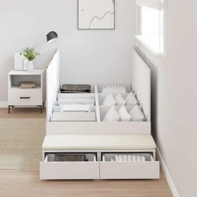 Rám postele s úložným prostorem Bílá 90 cm Kompozitní dřevo 3335605