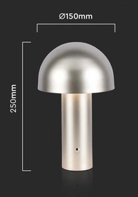 LED Solution Zlatá LED stolní nabíjecí lampa 250mm 3W 7937