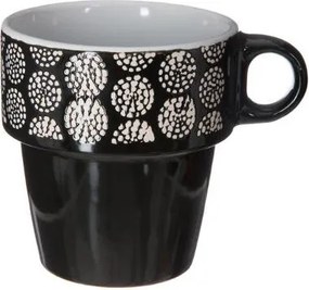 Sada porcelánových šálků na stojanu, 6 ks, 260 ml