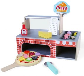 Dřevěná Pizzerie Ecotoys barevná