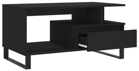 Konferenční stolek černý 90 x 49 x 45 cm kompozitní dřevo - Default Title