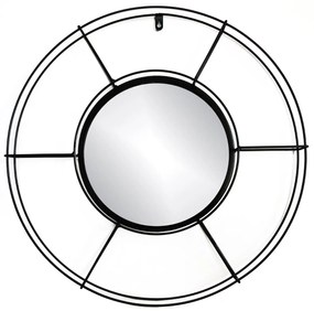 Nástěnné Zrcadlo Ozdobné Závěsné Černé Moderní CIRCLE