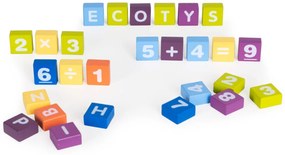 Dřevěné edukační kostky Ecotoys 108 ks