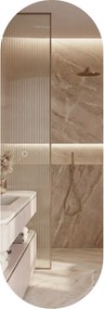 Tutumi Oválné zrcadlo 150x50 cm s regulovatelným LED osvětlením HOM-01525