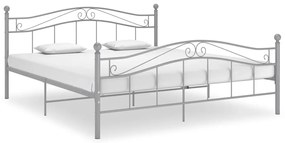 Rám postele šedý kov 200 x 200 cm,  325008 HangarStore.cz