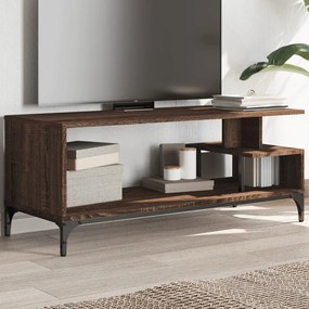 vidaXL TV stolek hnědý dub 102 x 40 x 41 cm kompozitní dřevo a ocel