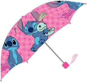 Dívčí skládací deštník Lilo &amp; Stitch - průměr roztaženého deštníku 90 cm, složený 24 x 5,5 cm