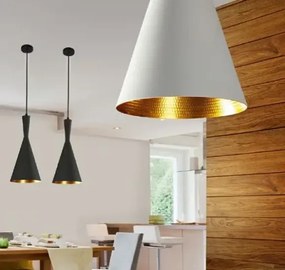 Designový lustr Vita bílé/zlaté