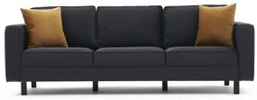 Hanah Home Sametová pohovka KALE antracit 222 cm 825BLC2727