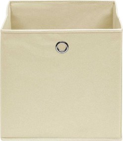 Úložné boxy 10 ks krémové 32 x 32 x 32 cm textil 288359